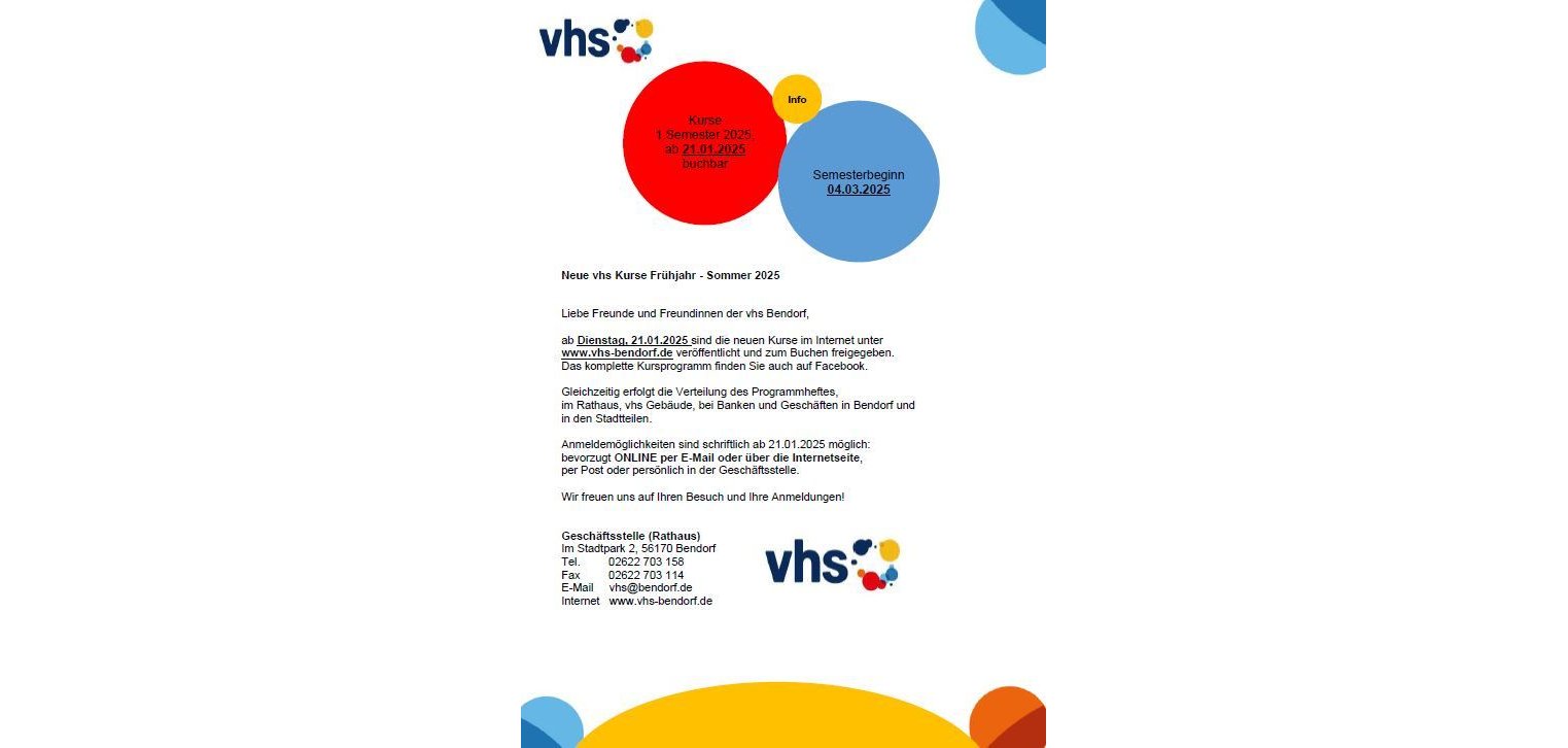 VHS startet mit vielen Neuheiten ins Frühjahrssemester 2025 ...